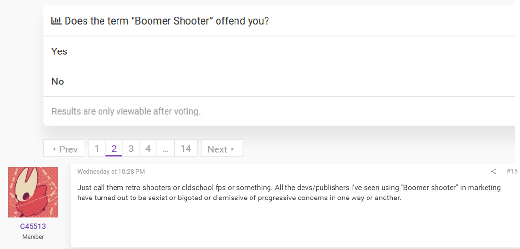 Boomer Shooter = Sexist | ResetEra | Know Your Meme