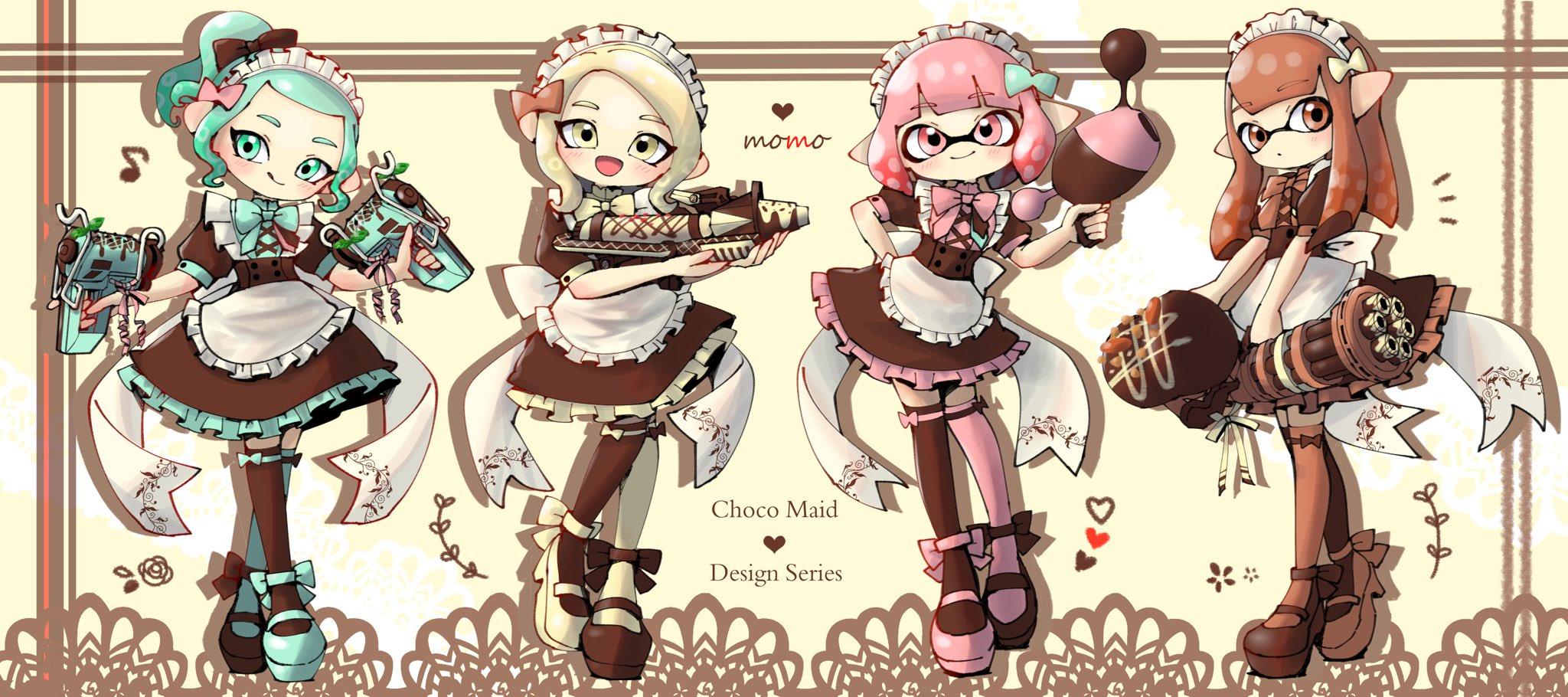 🎀 Chocolate Maid Design Series 🍫 | Splatoon | Know Your Meme