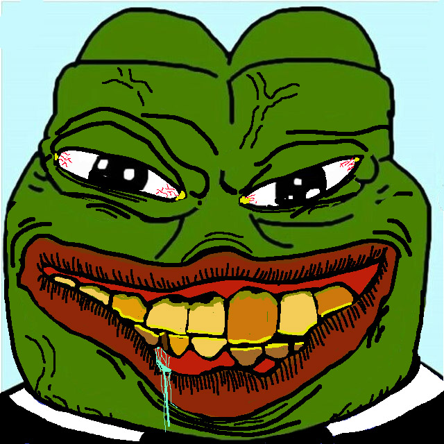 Grotesque Pepe Facing Viewer | He Cute | Know Your Meme