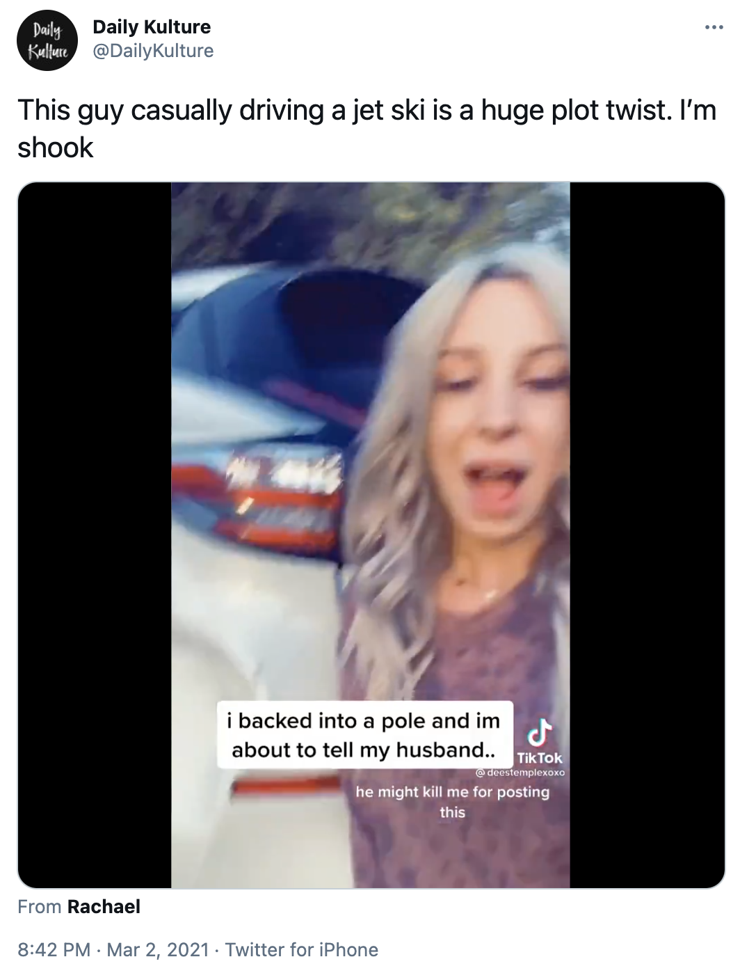 This guy casually driving a jet ski is a huge plot twist. I’m shook ...