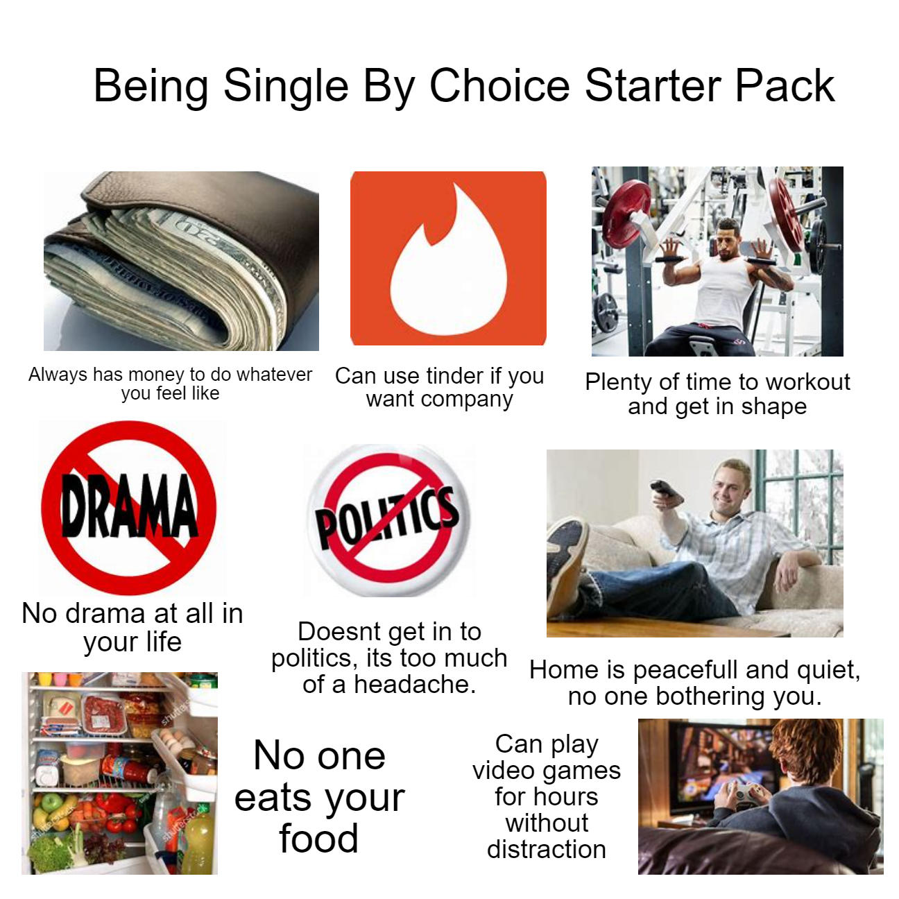 Being Single by Choice Starter Pack | /r/starterpacks | Starter Packs ...