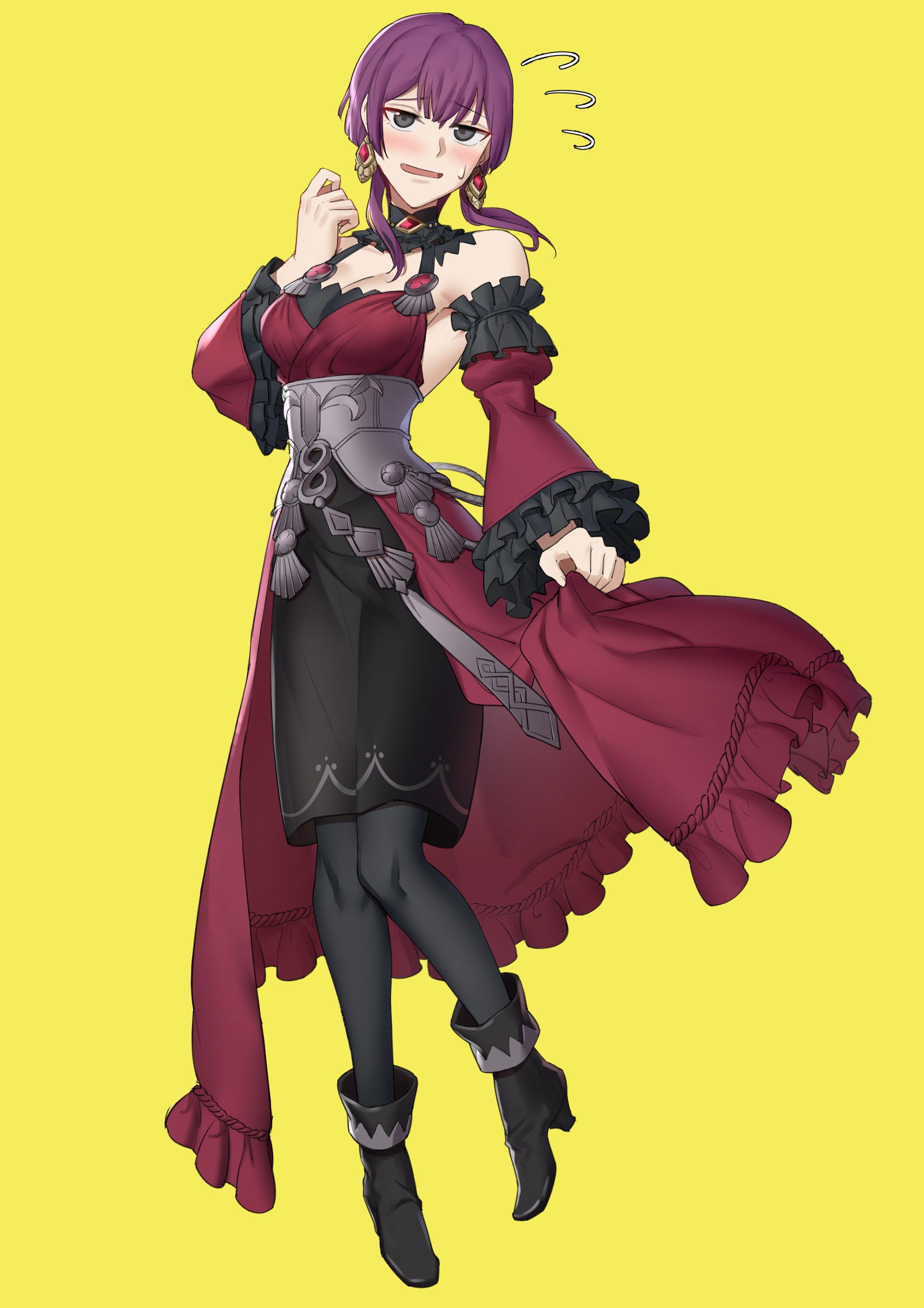 Bernadetta in Dorothea's attire. | Bernadetta | Know Your Meme