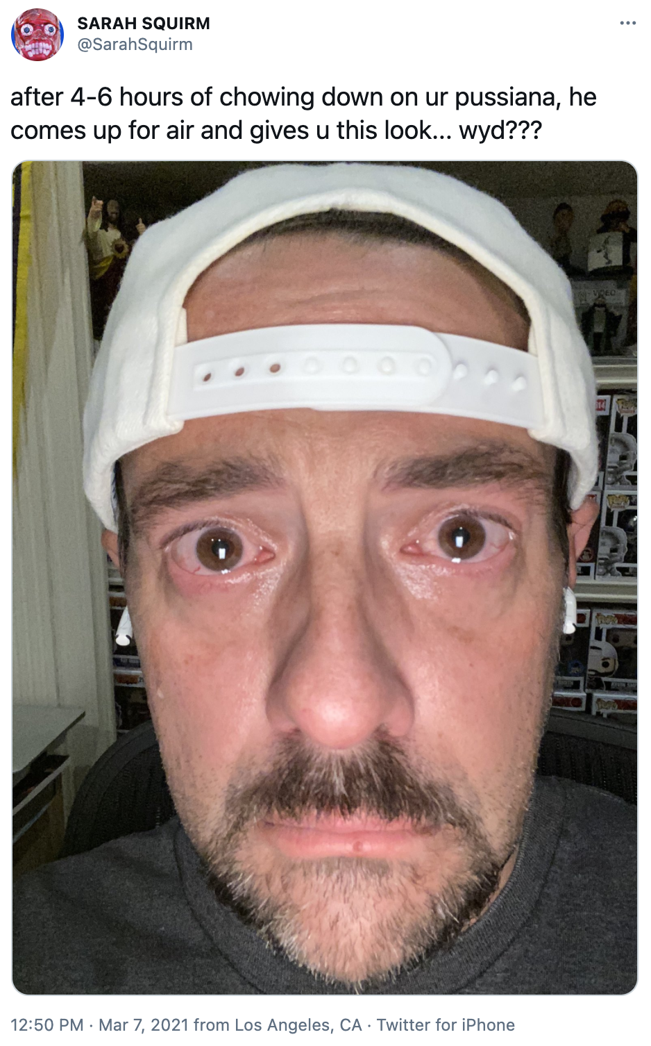 after 4-6 hours of chowing down on ur pussiana, he comes up for air and ...