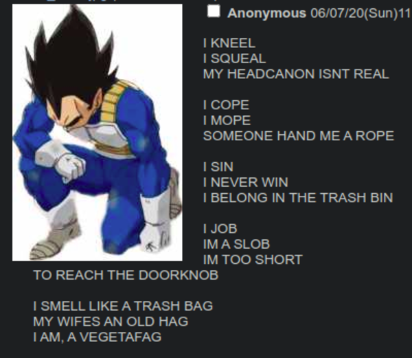 I KNEEL I SQUEAL MY HEADCANON ISN'T REAL | I Kneel / Kneeling Vegeta ...