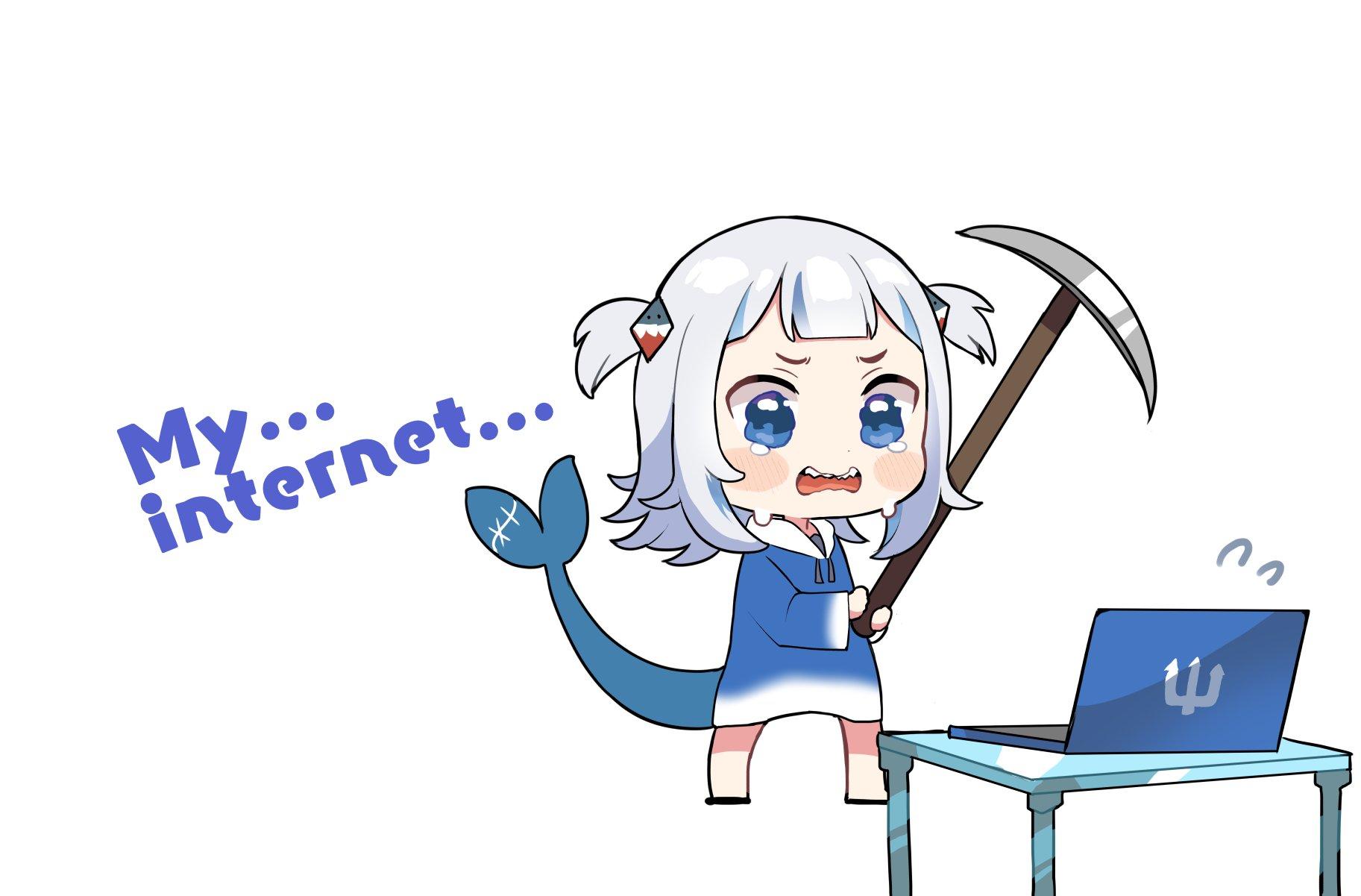 🦈 ＜my...internet... | Gawr Gura | Know Your Meme