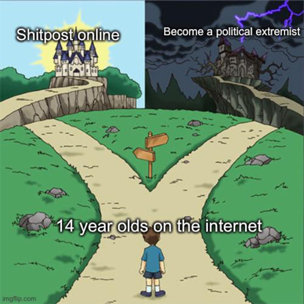 Two paths | Dramatic Crossroads | Know Your Meme