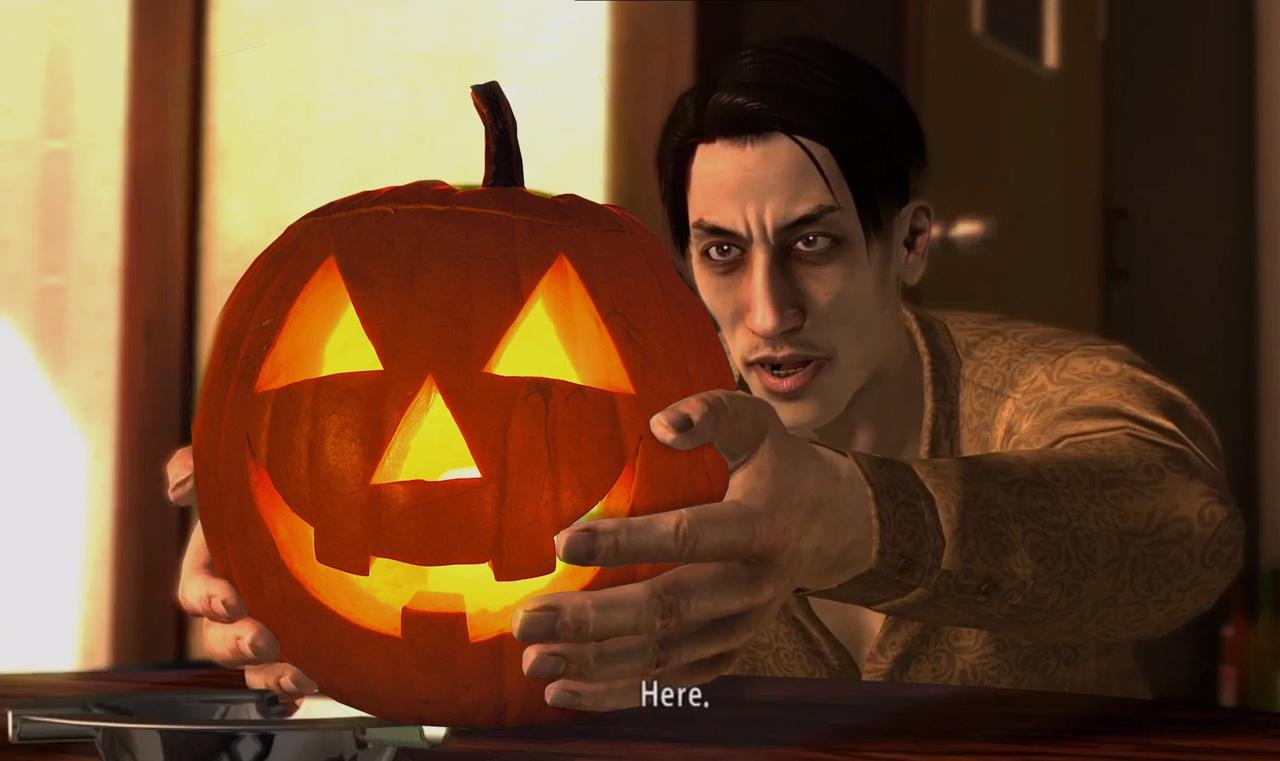Goro Majima Gifts a Jack-o'-lantern | Goro Majima Gifts a Watermelon ...