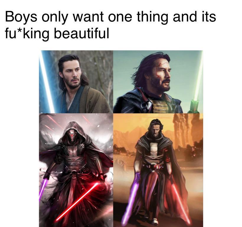 Keanu Reeves as Darth Revan | /r/PrequelMemes | Prequel Memes | Know ...