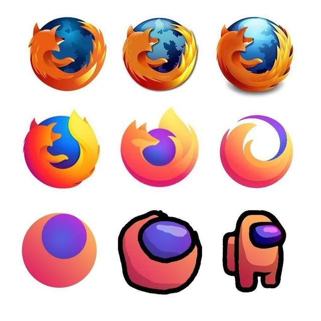 firefox logo oversimplification looks like among us crewmate | Firefox ...