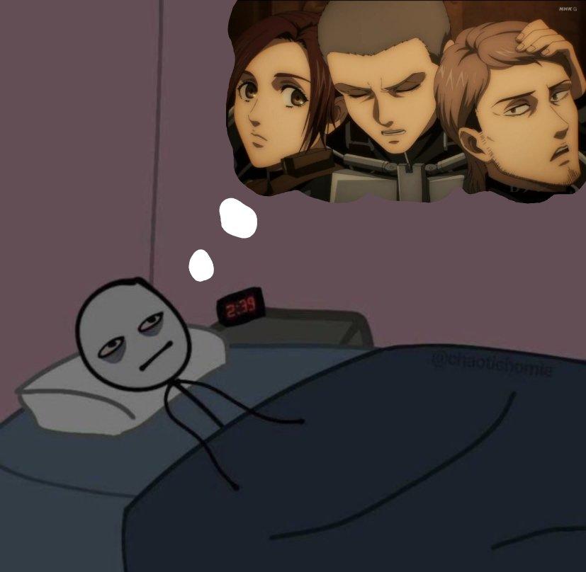 Thinking of the Survey Corps Buds | Awake Man Thinking in Bed | Know ...