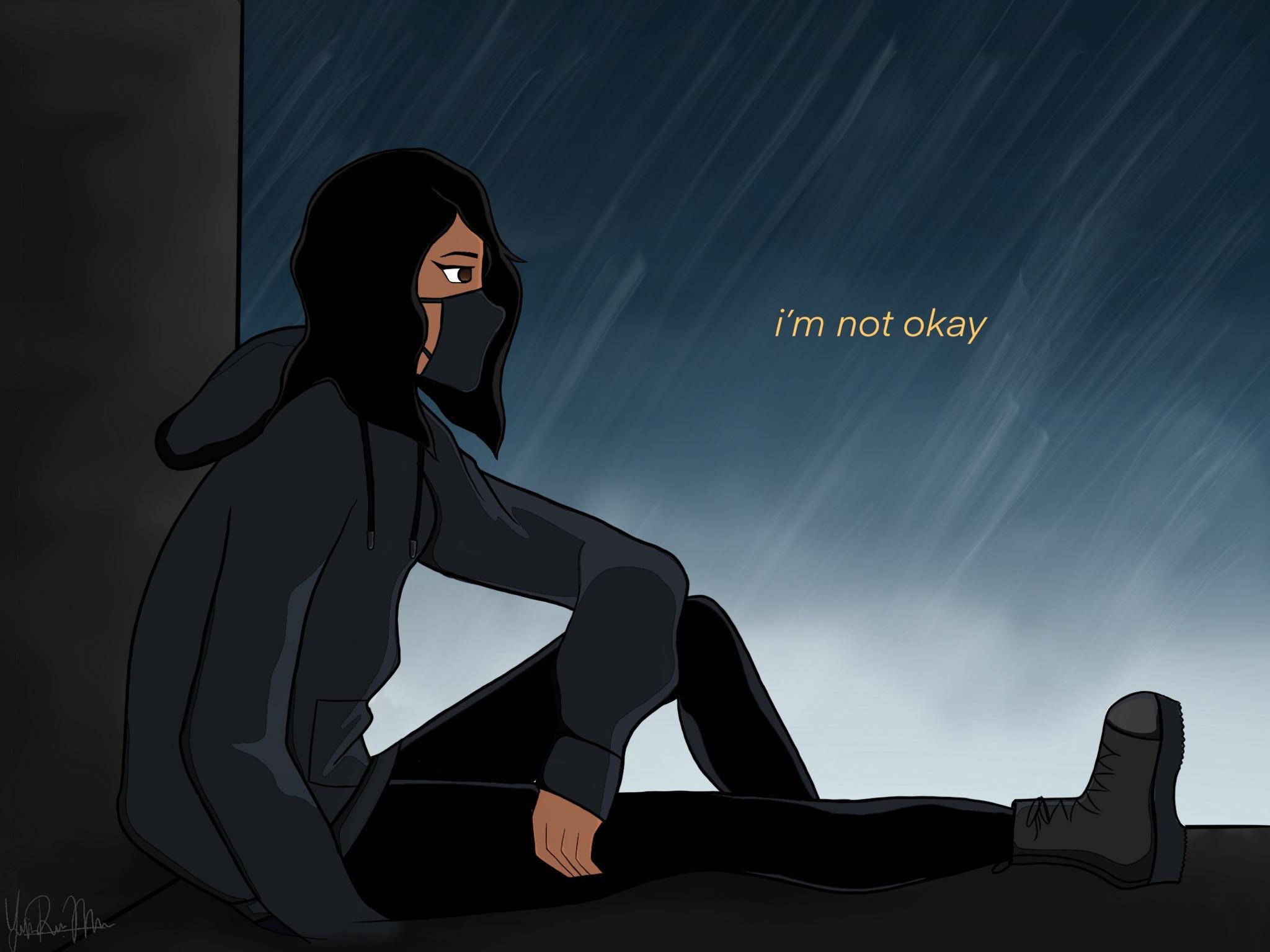 i’m not okay - Agoraphobic ⛈ (I drew myself on the cover) | /r ...