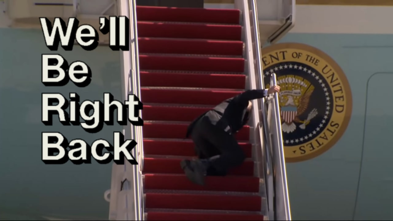 We'll Be Right Back | Joe Biden Tripping on Boarding Stairs | Know Your ...