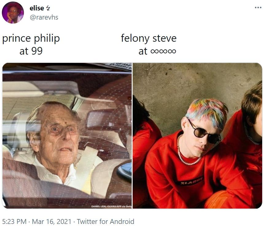 Felony Steve at ∞∞∞ | Prince Philip at 99 | Know Your Meme