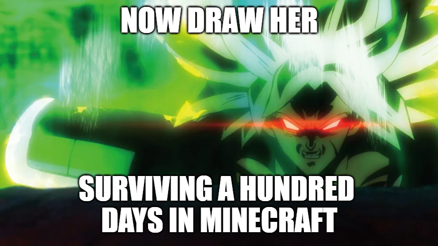 Now Draw Her Surviving 100 Days in Minecraft | Now Draw Her Giving ...