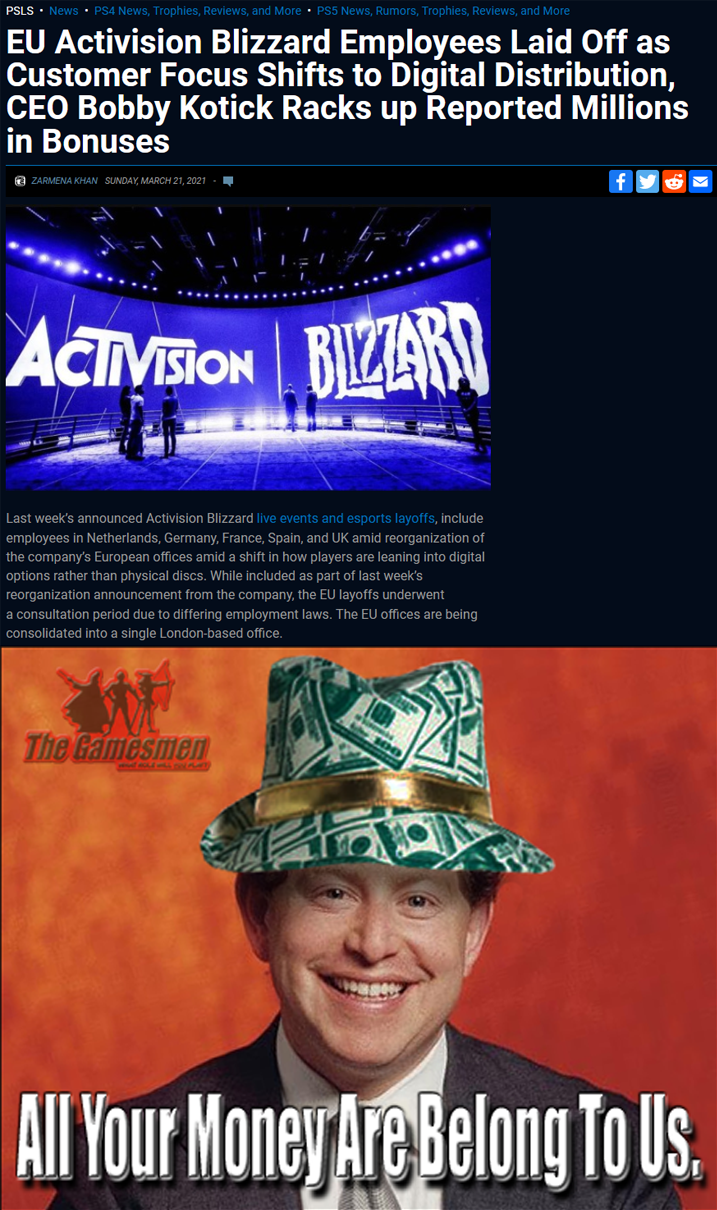 March 2021 Layoffs | Blizzard Entertainment | Know Your Meme