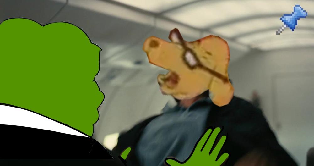 Plane scene pepe | He Cute | Know Your Meme