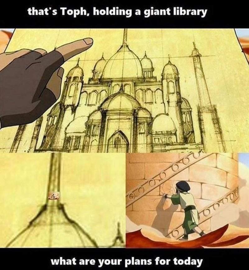 Probably not holding a giant library | Avatar: The Last Airbender / The ...
