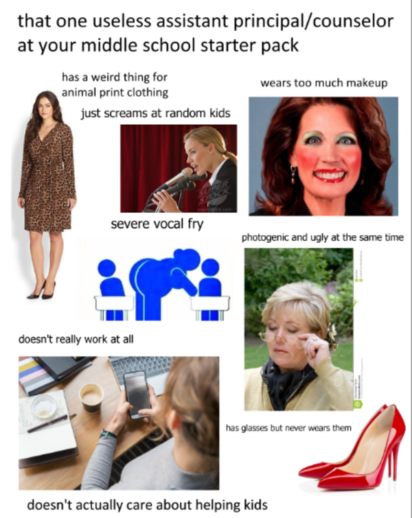 That one assistant principal/counselor at your middle school starter ...