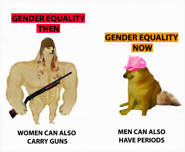 Chad Auth-Left Gender Equality Then vs Virgin Cringe-Left Gender ...