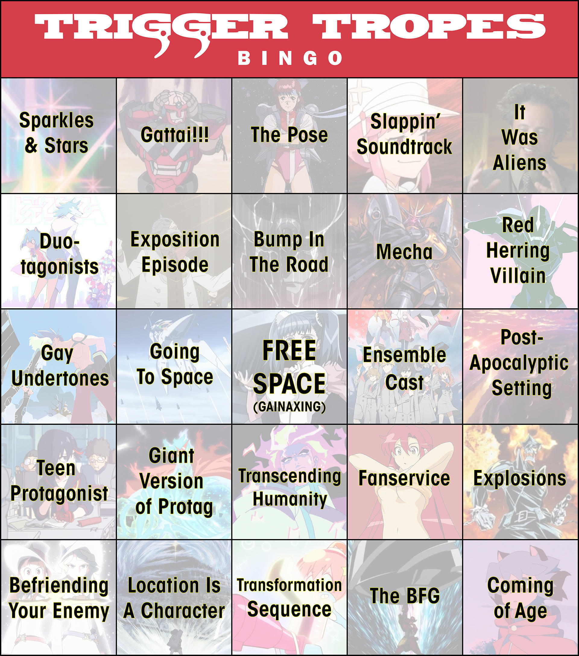 Studio Trigger Bingo | Studio Trigger | Know Your Meme