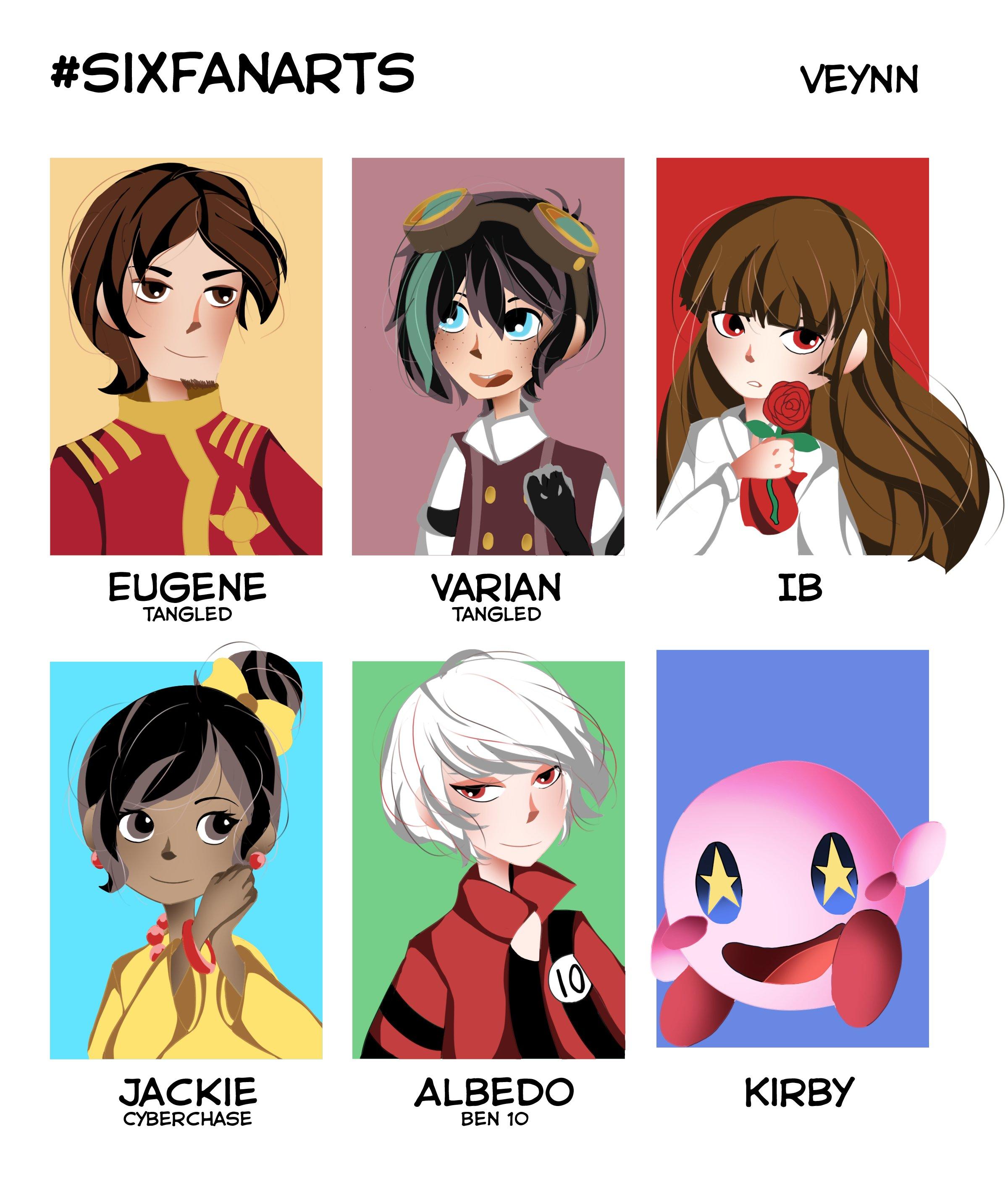 Did the #6Fanarts challenge for the first six suggested characters ...
