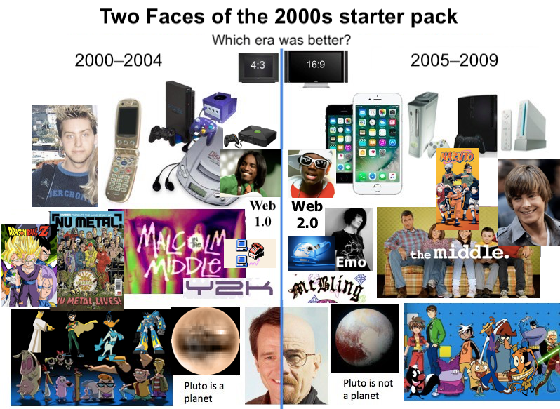 Two Faces of the 2000s starter pack | /r/starterpacks | Starter Packs ...