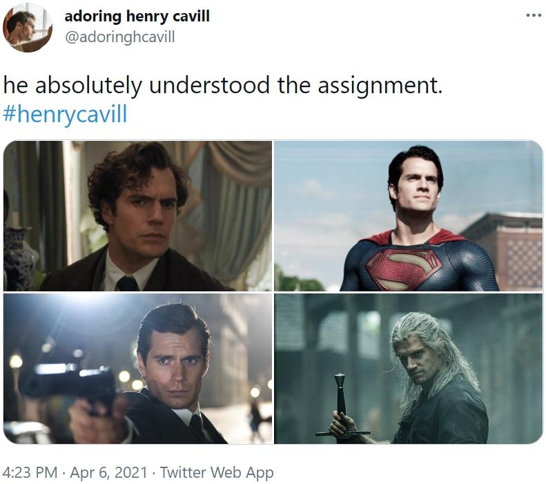 Henry Cavill absolutely understood the assignment. | They Always Understood the Assignment ...
