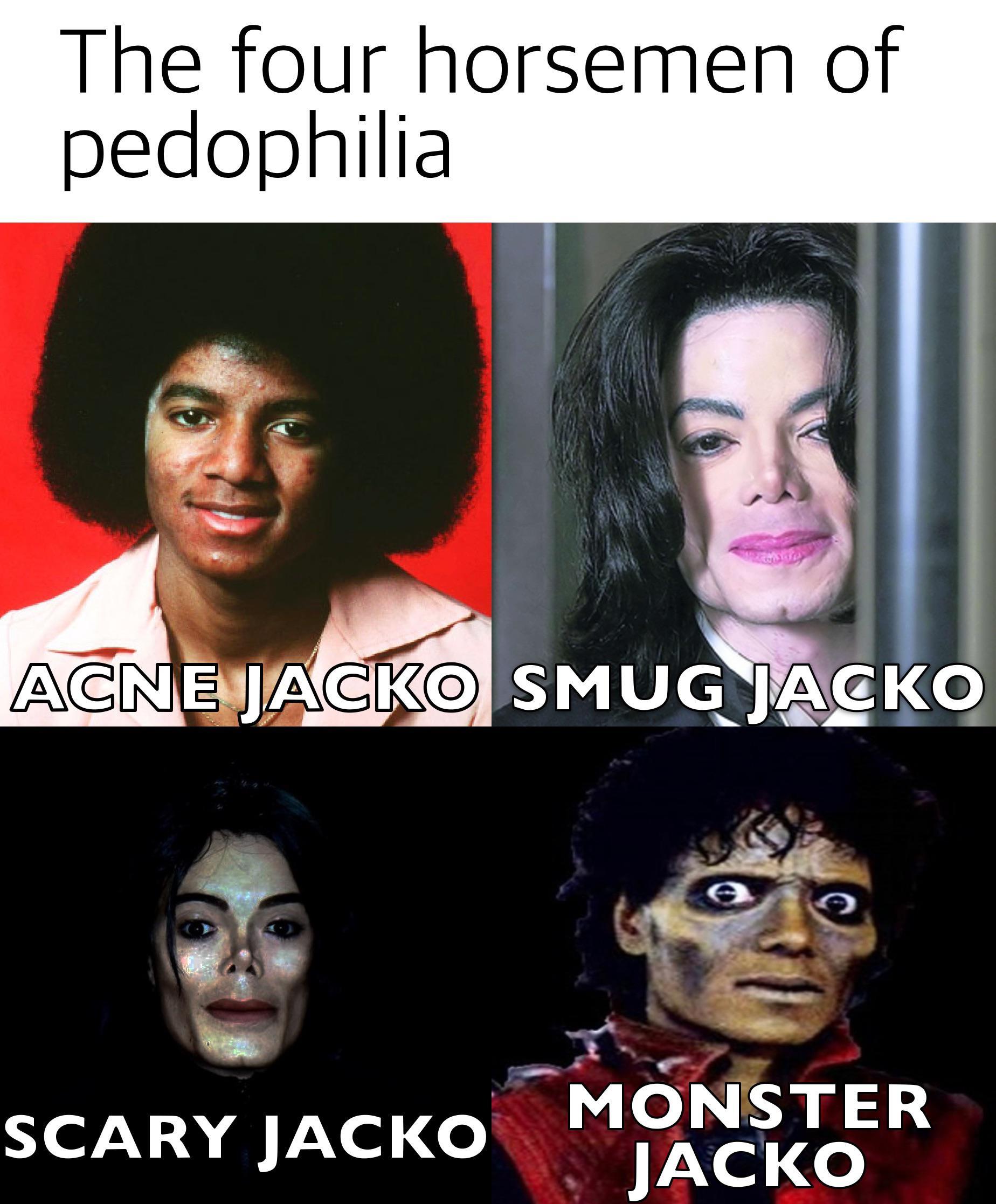 The Jacko five | /r/okbuddyretard | OkBuddyRetard | Know Your Meme
