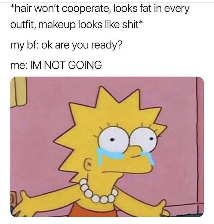 i'm not going | Lisa Simpson Crying / "Wanna Fight?" | Know Your Meme