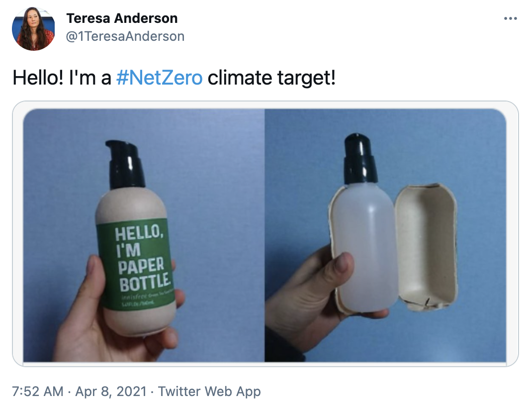 Hello! I'm a #NetZero climate target! | Paper Bottle's Plastic Bottle ...