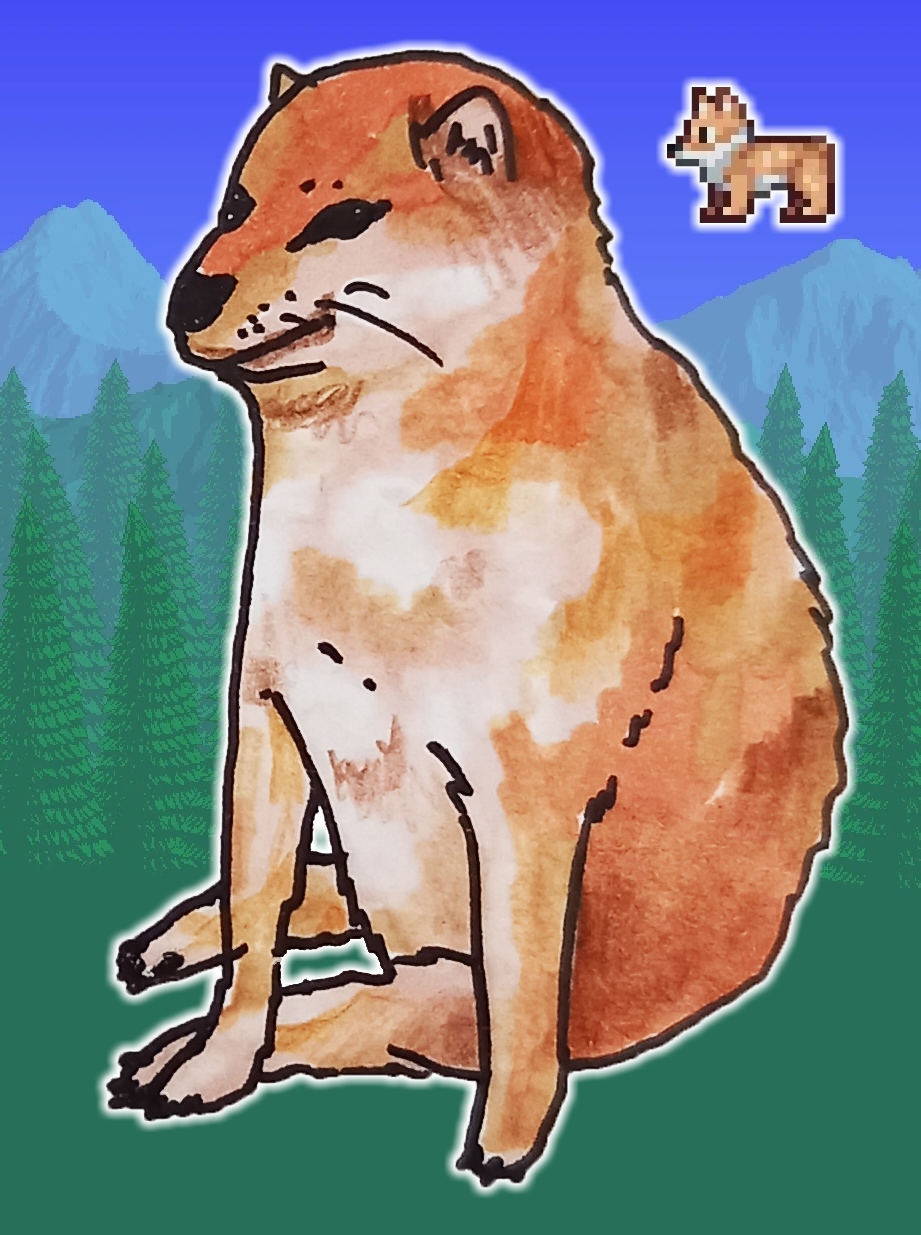 Le day 399 of my daily drawing series has arrived | /r/dogelore ...