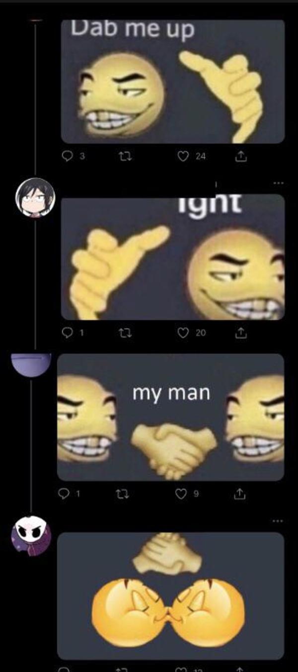 Blursed Dab Me Up Dab Me Up Emoji Know Your Meme Blursed Dab Me Up Dab Me Up Emoji Know Your Meme