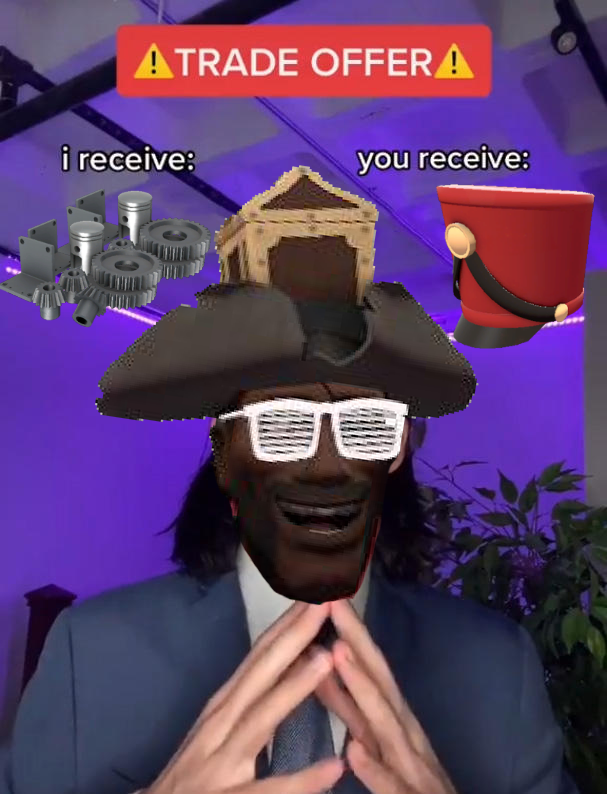 Stout Shako for 2 Refined | Trade Offer | Know Your Meme