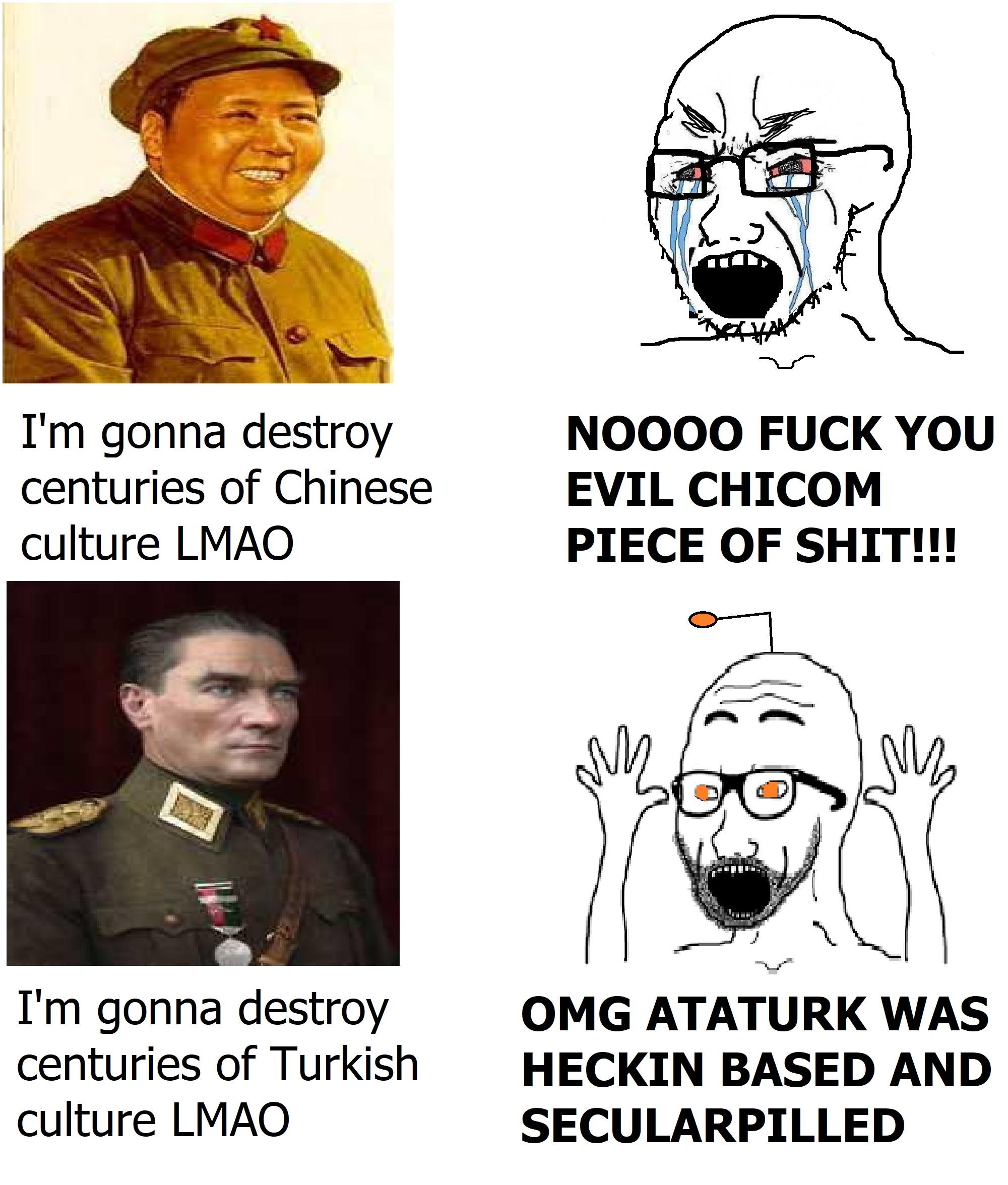 soyjak (mao vs ataturk) | Soy Boy Face / Soyjak | Know Your Meme