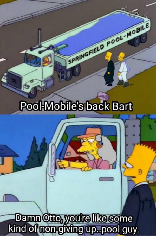 Pool-Mobile Returns | Simpsons Bortposting® | Know Your Meme