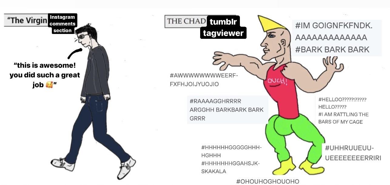 thanks for the commentary guys | Virgin vs. Chad | Know Your Meme