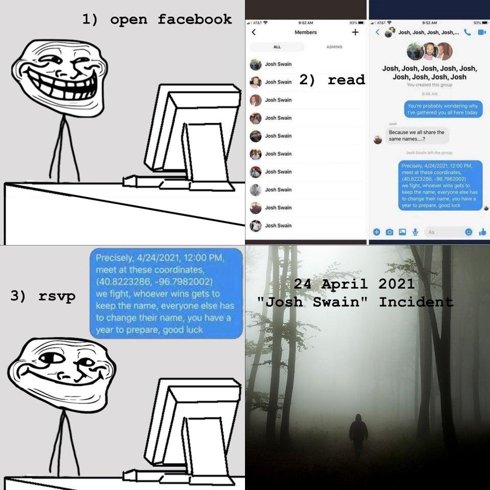 april 24 2021 josh swain incident | Trollface Incidents | Know Your Meme