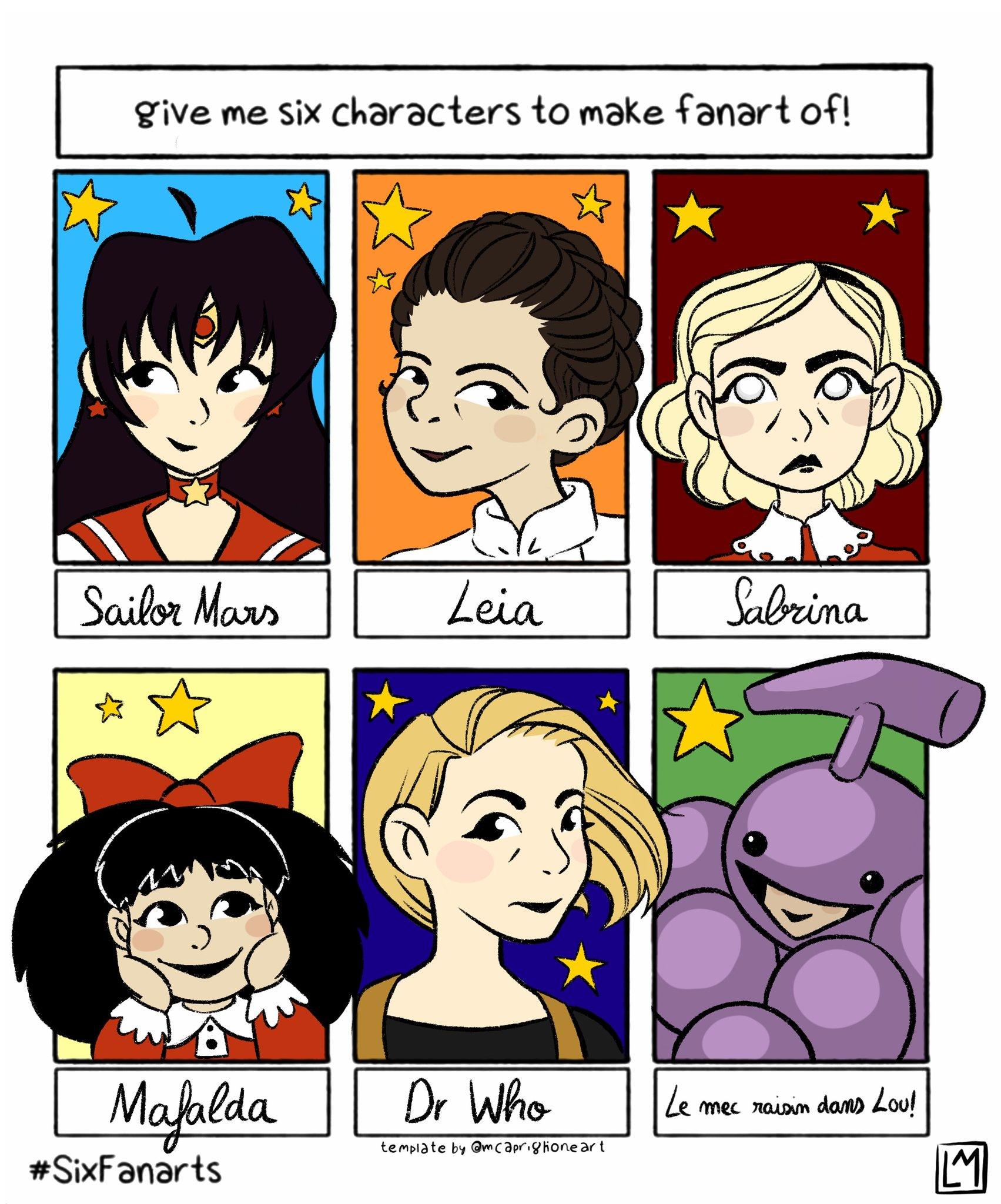 Ma Participation Au SixFanarts Template By mcapriglioneart Six 
