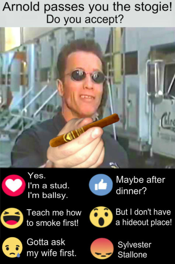 React to Accept Arnie's Stogie | Arnold's Stogies | Know Your Meme