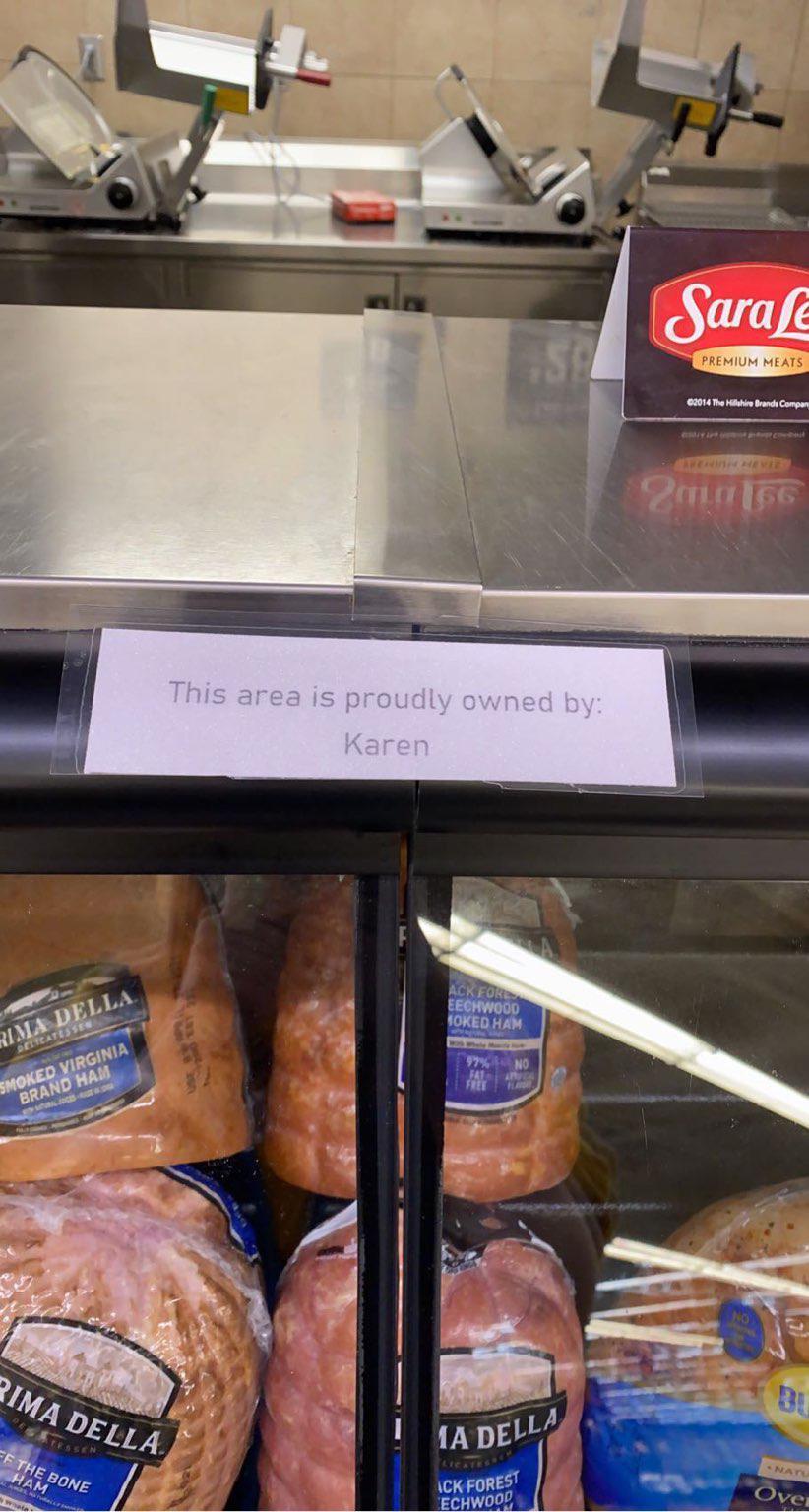 The Walmart Deli Case and Facing the customers. Umm Ma'am. No that ...