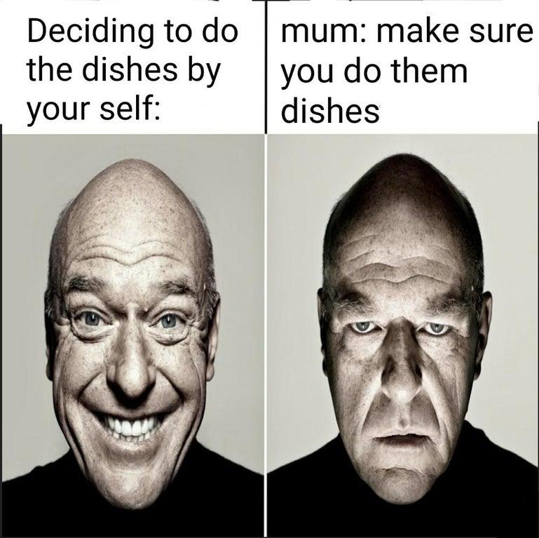 doing dishes | Dean Norris' Reaction | Know Your Meme