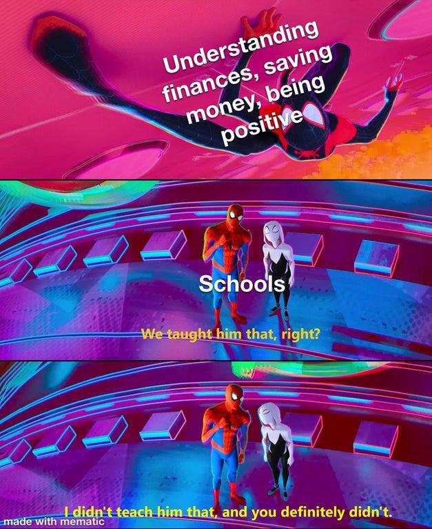 what schools don't teach | Spider-Man: Into the Spider-Verse | Know ...