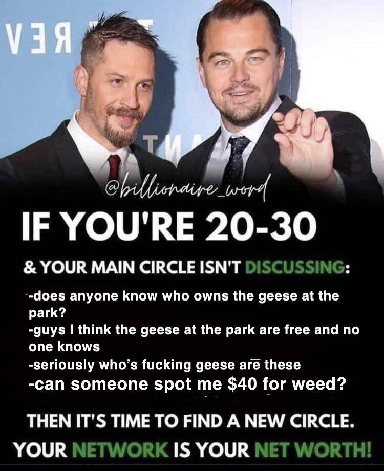 If Your Main Circle Isn't Discussing Geese | If You're 20-30 and Your ...