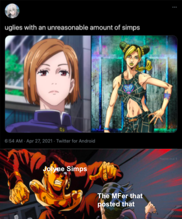 Would this count as a Part 4 meme or Part 6 meme | /r/ShitPostCrusaders ...