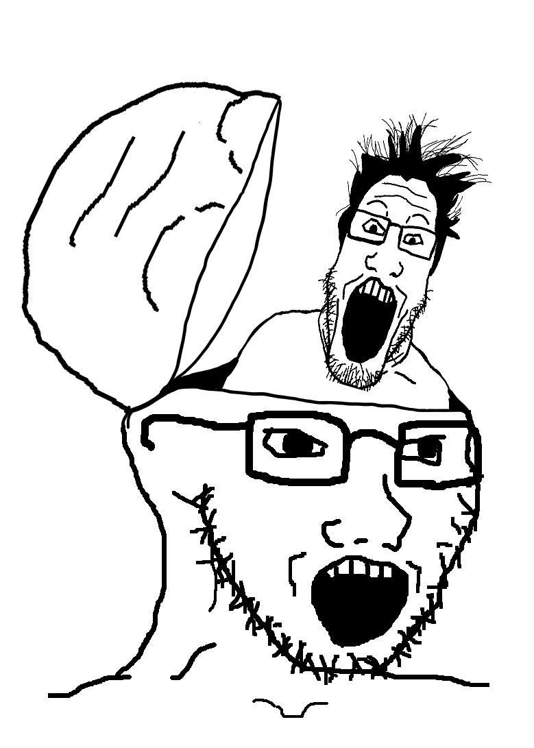 soyjak with soyjak brain | Soy Boy Face / Soyjak | Know Your Meme