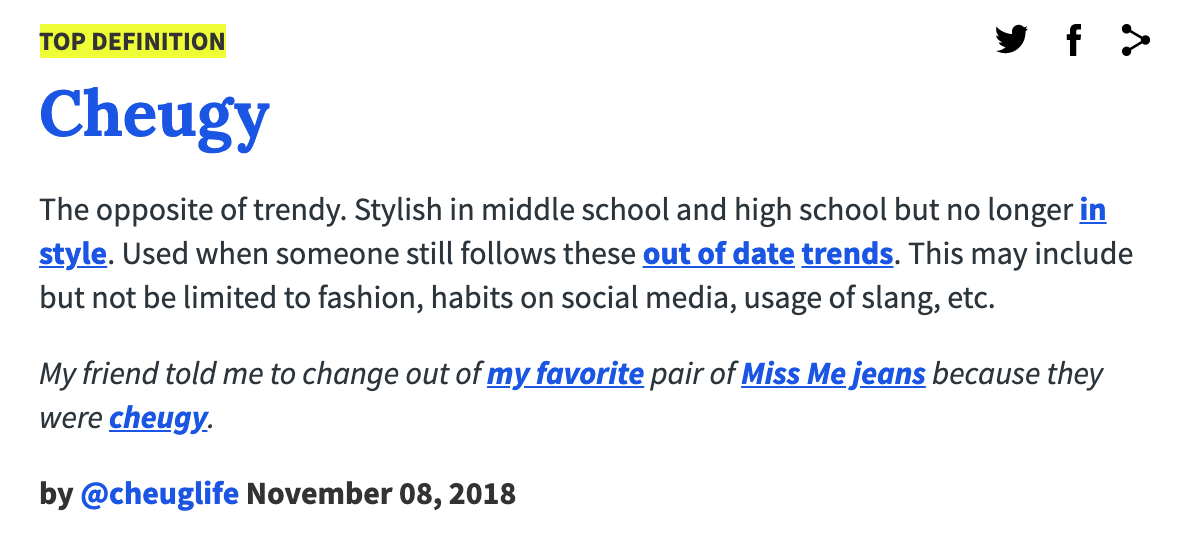 Definition | Cheugy | Know Your Meme