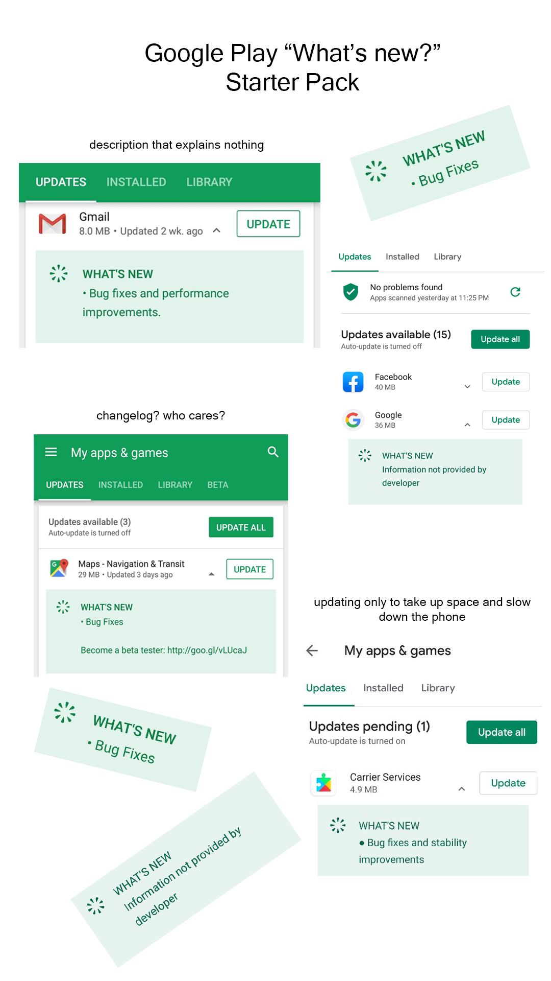 Google Play "What's new?" starter pack | /r/starterpacks | Starter ...