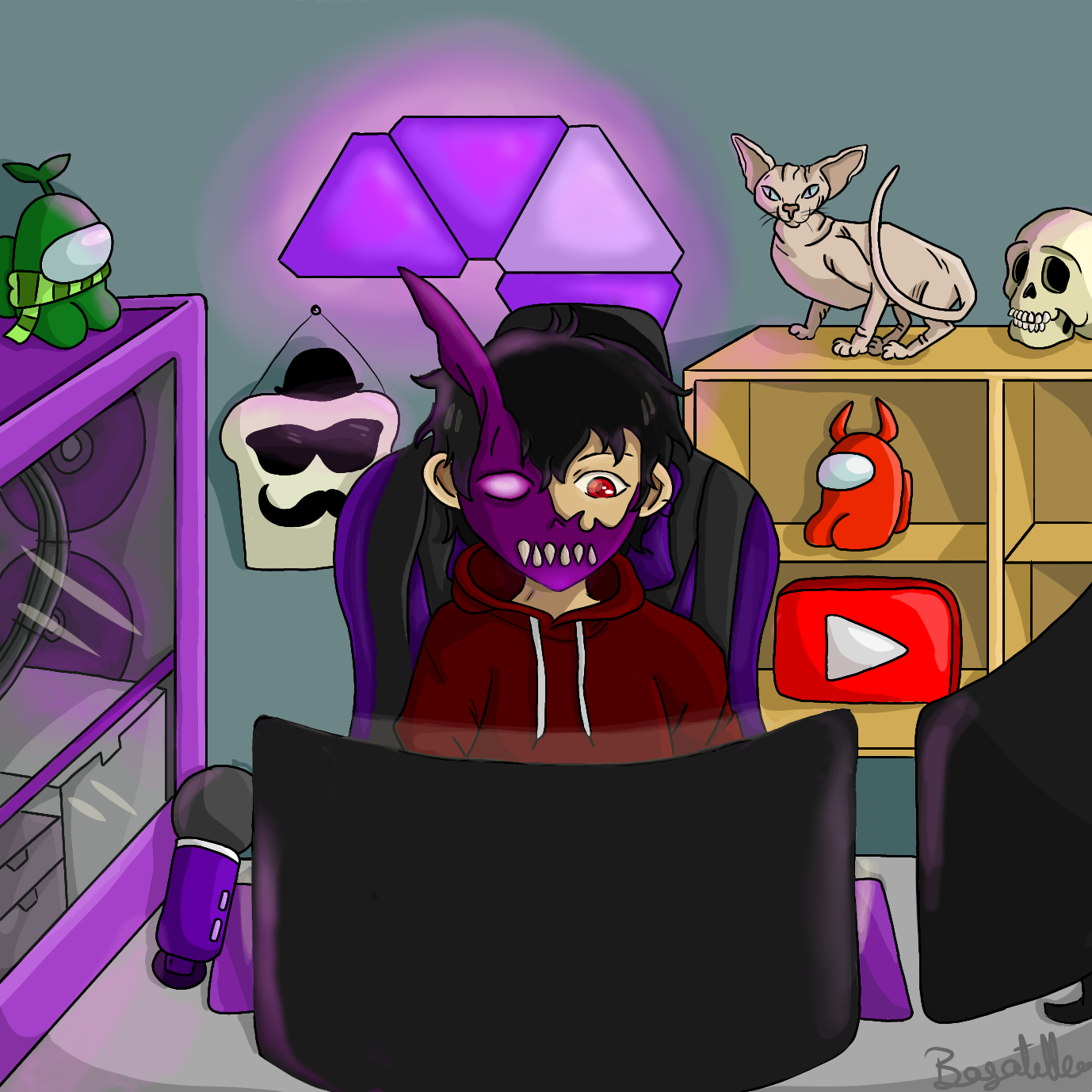 Wanted to draw my favorite streamer doing what he loves | /r ...