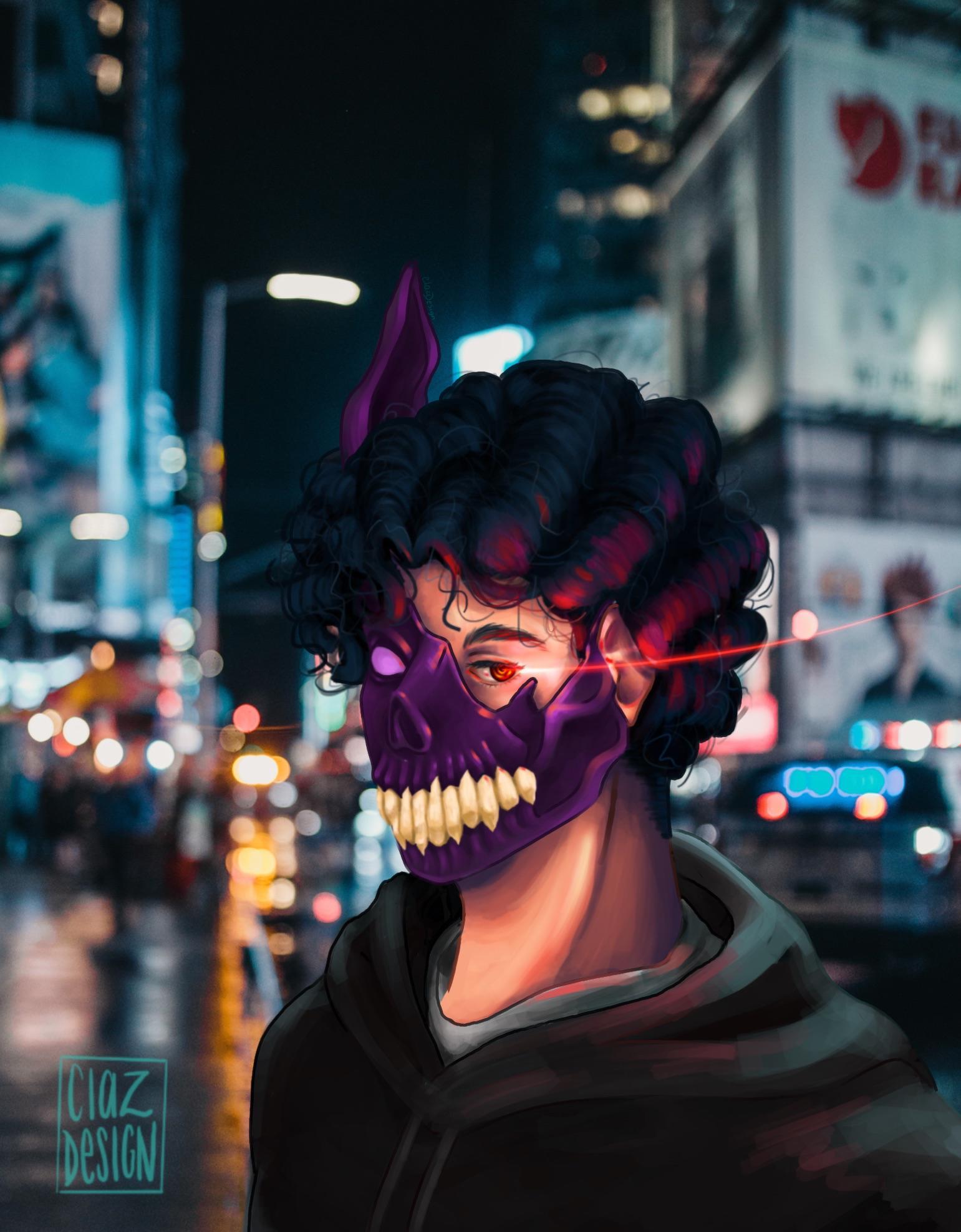 I used Corpse's avatar as a model to practice painting techniques in ...