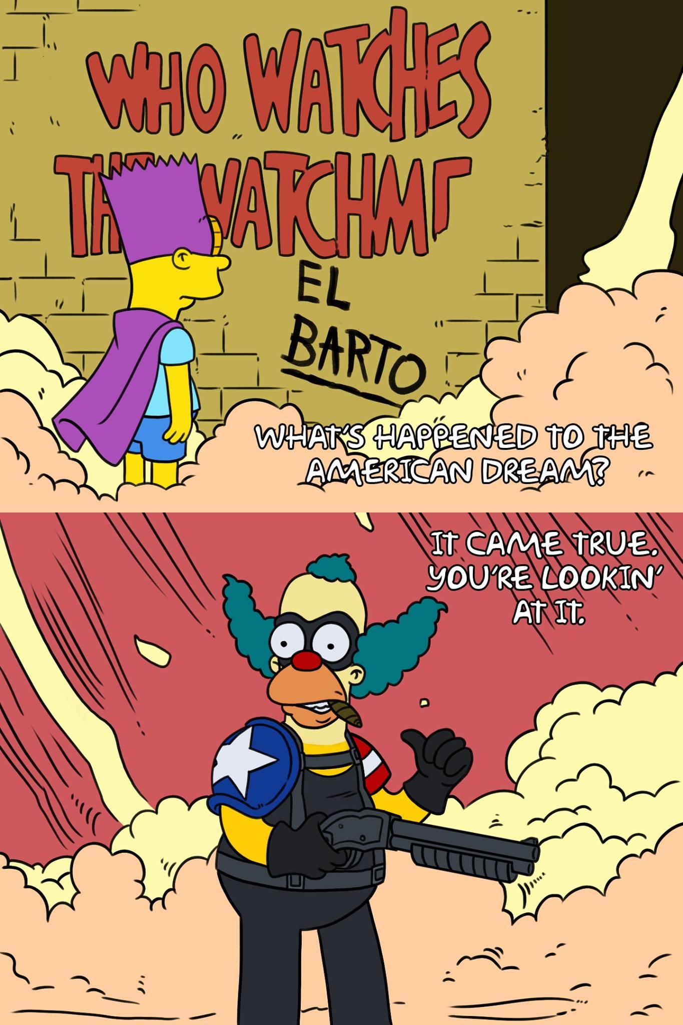 What happened to the American Dream? (Watchmen Crossover) | Simpsons ...